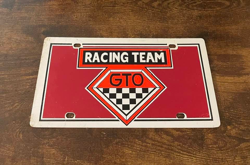 Pontiac GTO Racing Team Booster License Plate 1964 1965 1966 1967 1968 ...