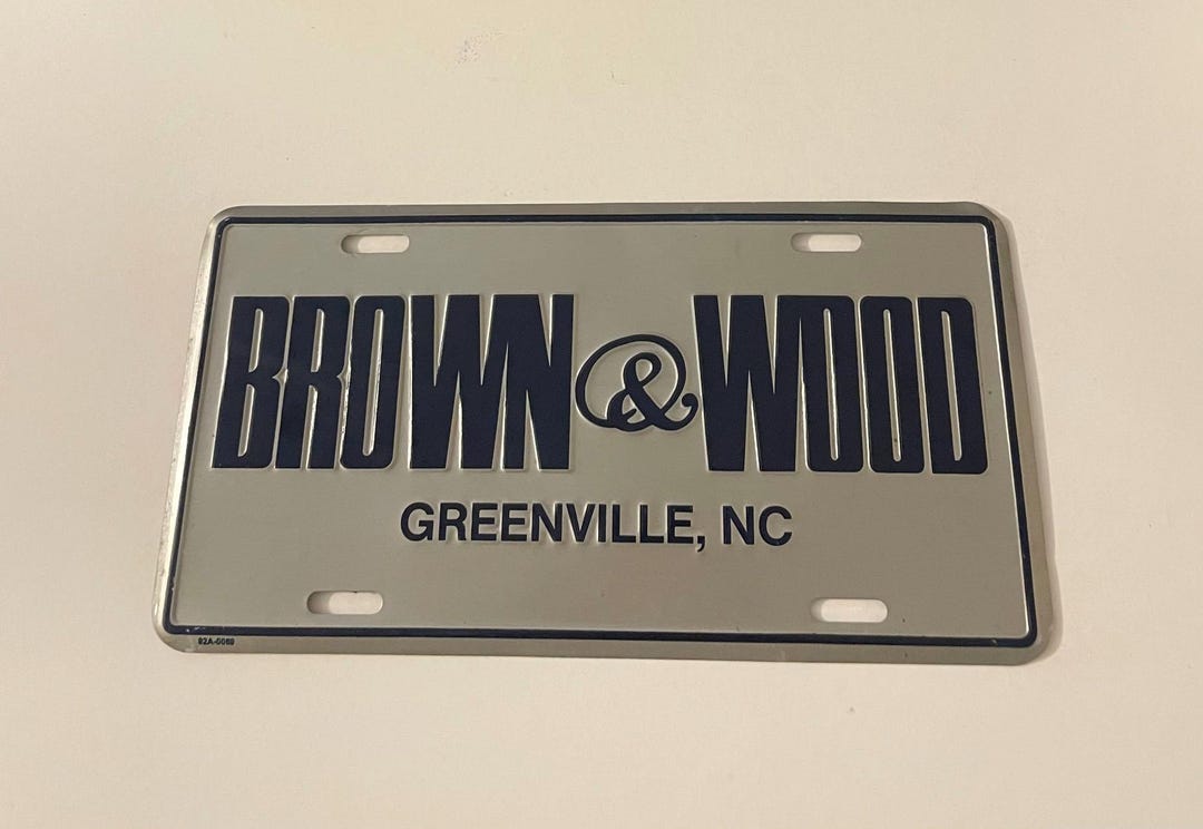 Brown & Strider Dealership Booster License Plate Greenville North ...