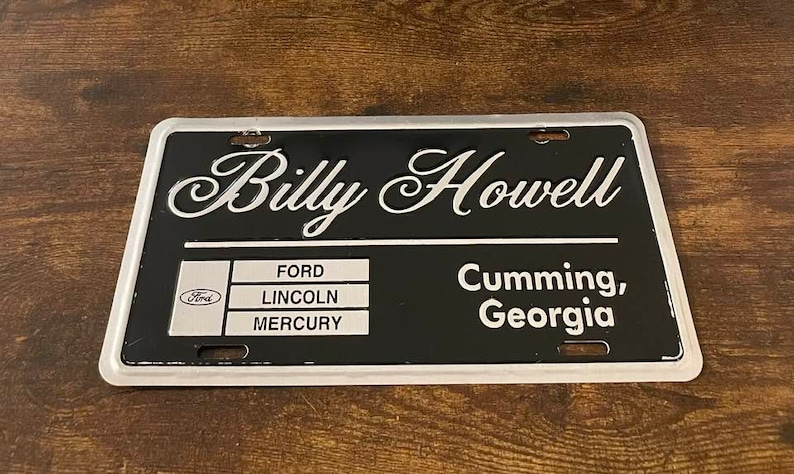 Billy Howell Ford Lincoln Mercury Dealership Booster License Plate ...