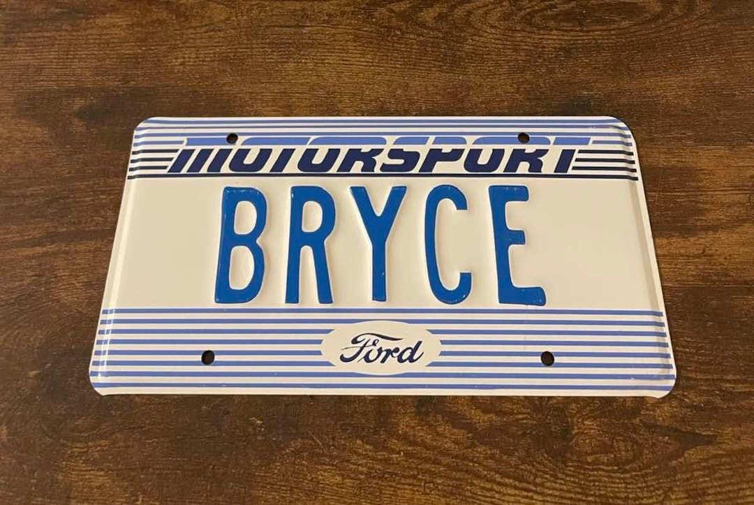 Ford Motorsport BRYCE Booster License Plate Motocross ATV MX Racing - Etsy