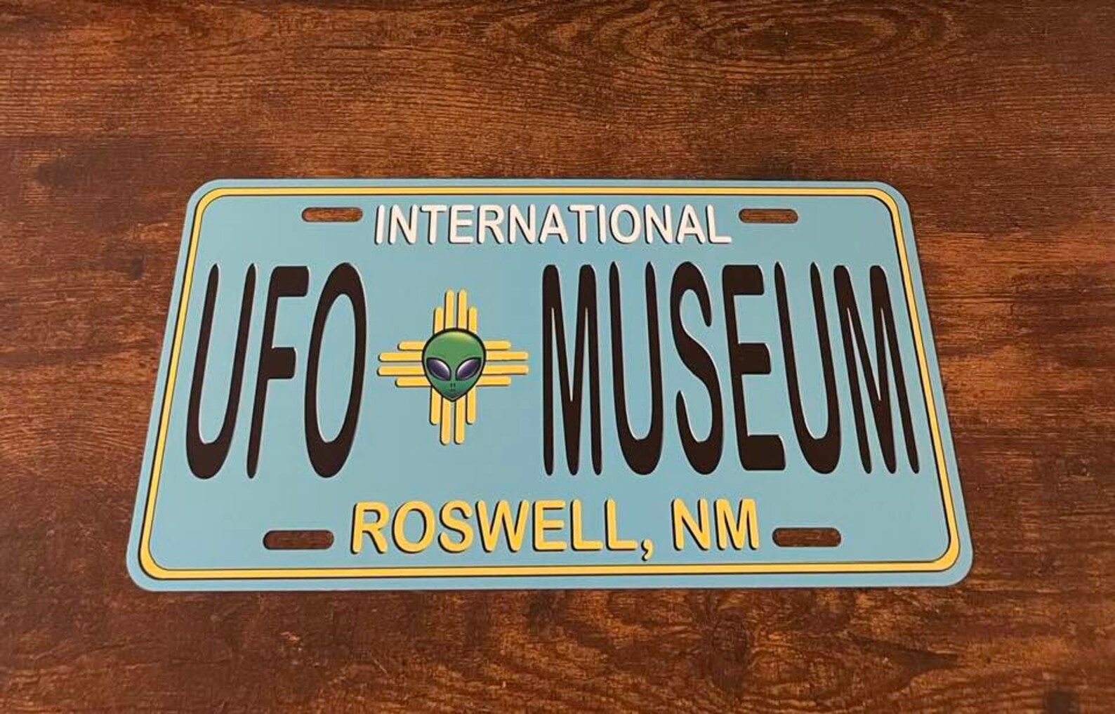 International UFO Museum Booster License Plate Roswell New Mexico ...