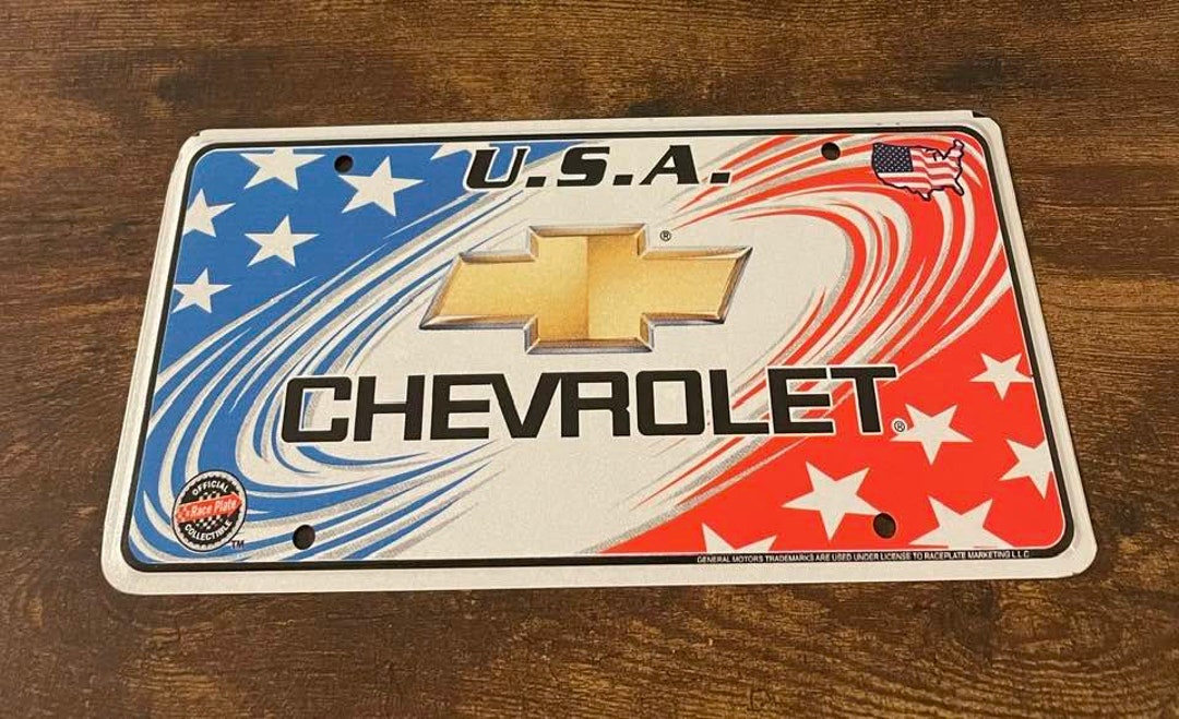 Chevrolet USA Booster License Plate Motorsports Official Race Plate ...