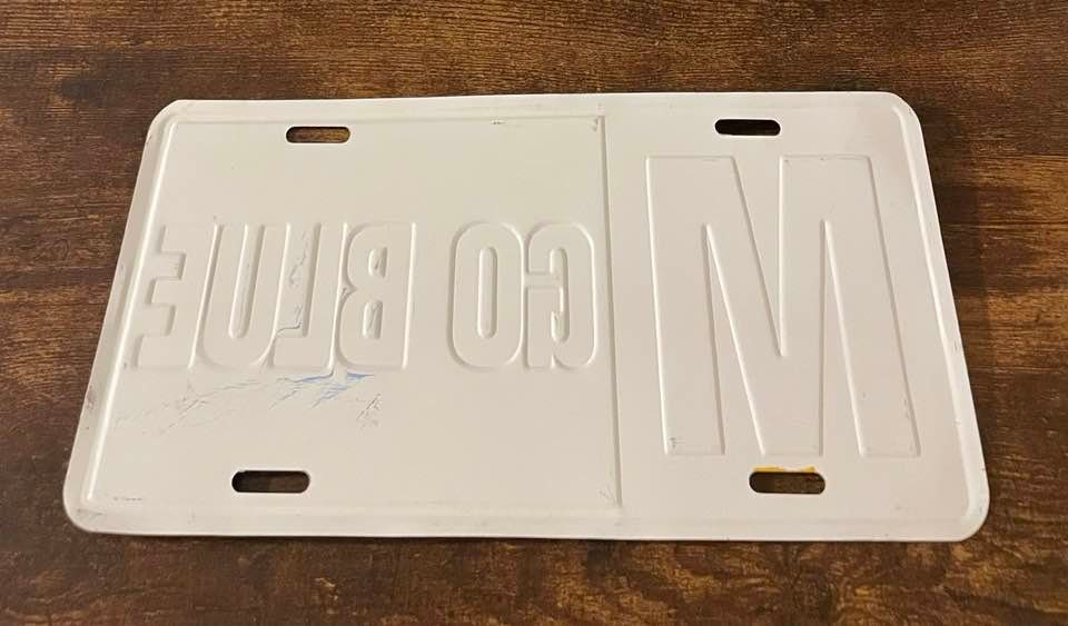 University of Michigan Booster License Plate UM Go Blue Wolverines Ann ...