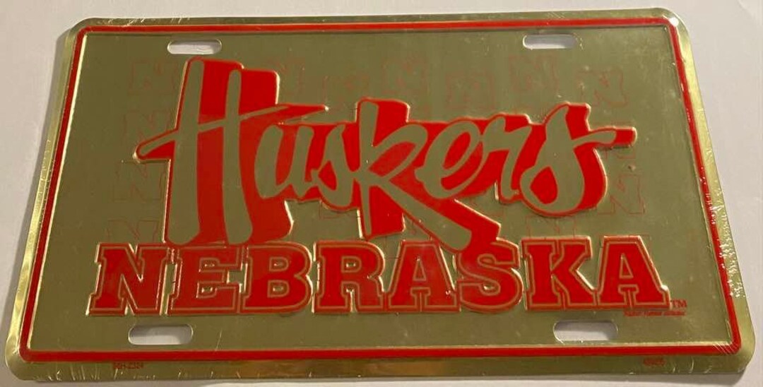 University of Nebraska Huskers Cornhuskers Booster License Plate ...