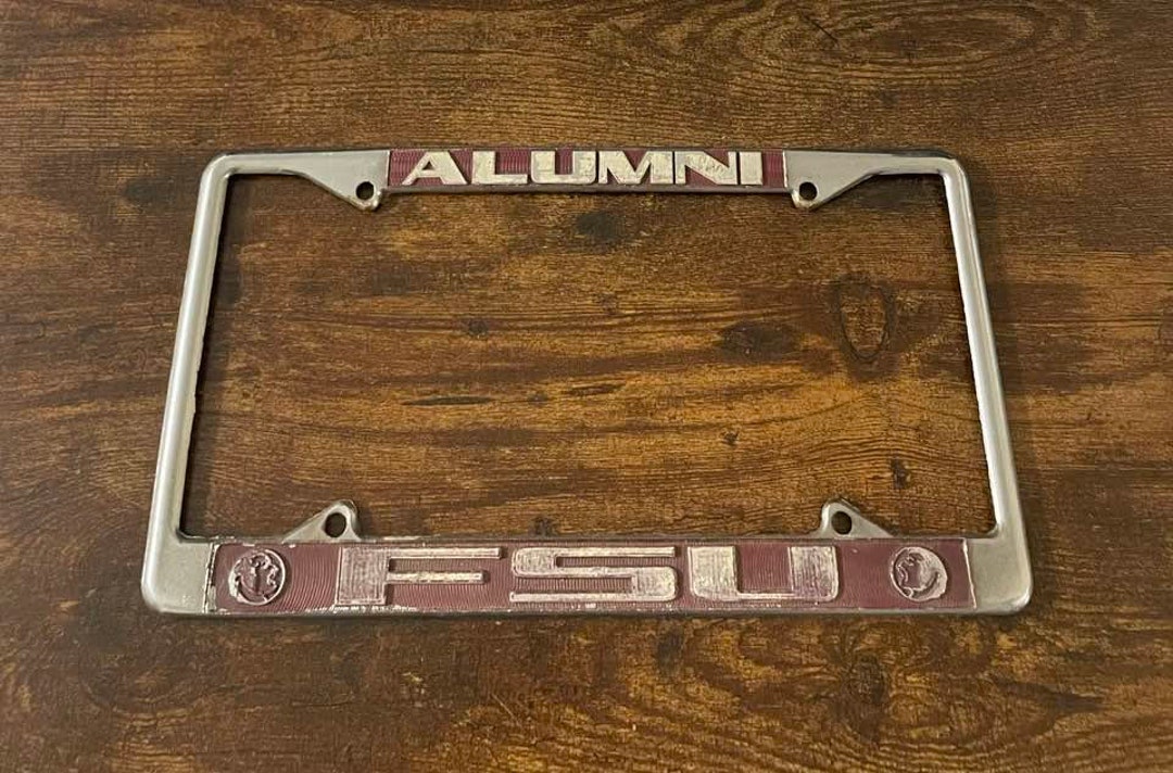 Vintage Florida State University FSU Alumni Booster License Plate Frame ...