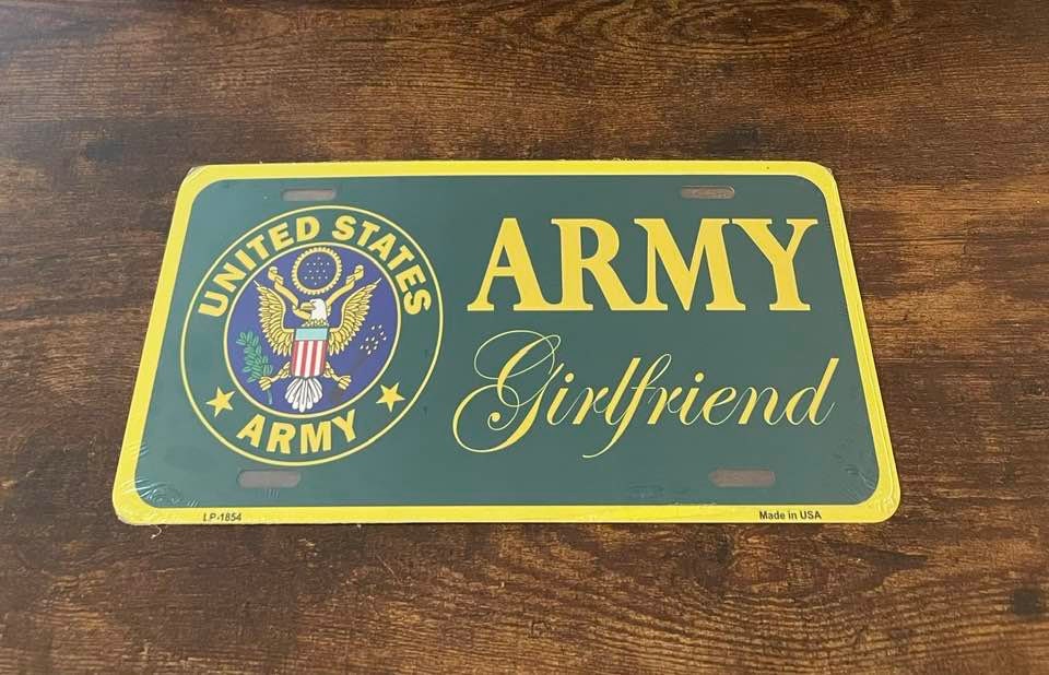 Army Girlfriend Booster License Plate Soldier's Girl US Army - Etsy
