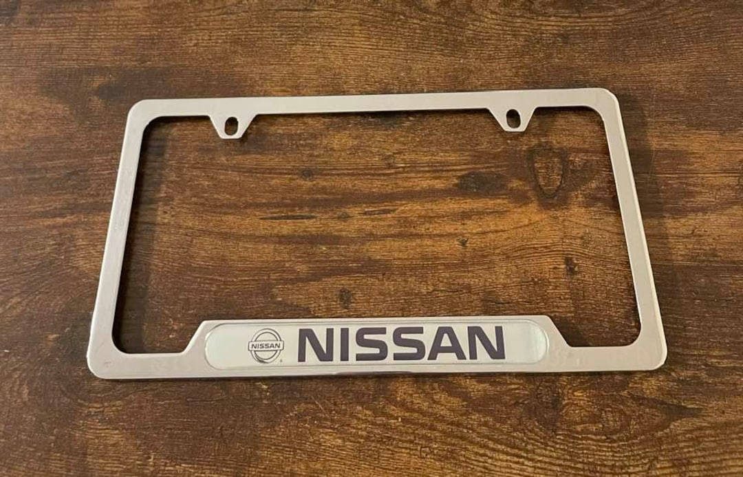 OEM Nissan Booster License Plate Frame Heavy Metal - Etsy