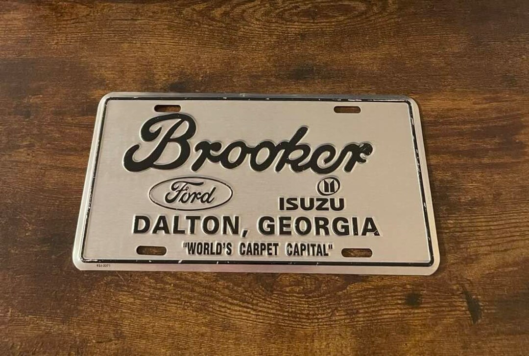 Brooker Ford Isuzu Dealership Booster License Plate Dalton Georgia ...