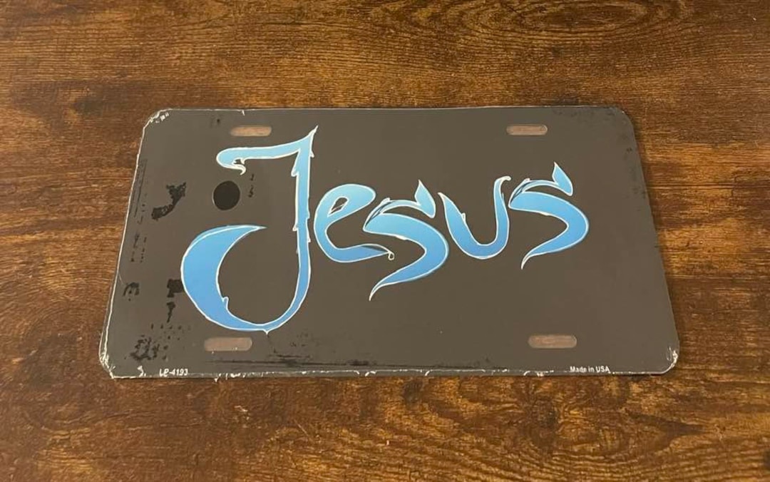 Jesus License Plate Christian Christianity Pastor Gift Sunday School ...