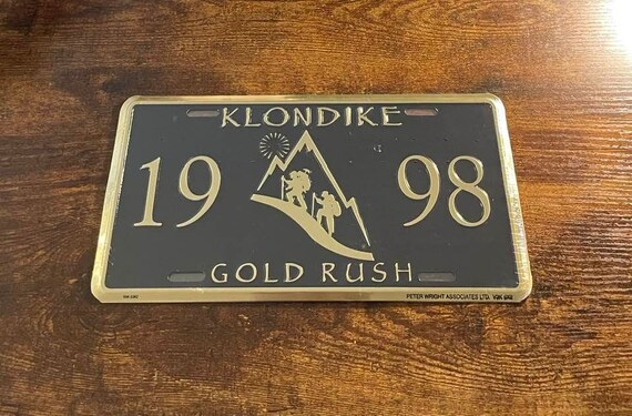 Klondike 1998 Gold Rush Booster License Plate Vintage Yukon - Etsy