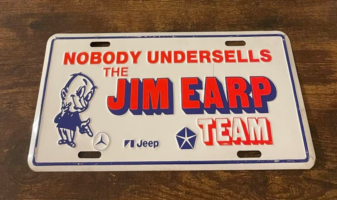 The Jim Earp Team Dealership Booster License Plate Mercedes Jeep ...