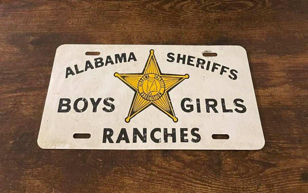 Vintage Alabama Sheriffs Ranches License Plate Boys and Girls - Etsy