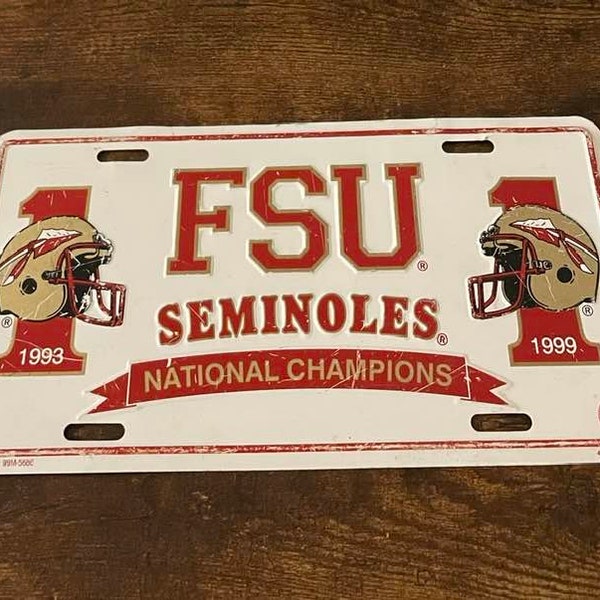Florida State University License Plate - Etsy