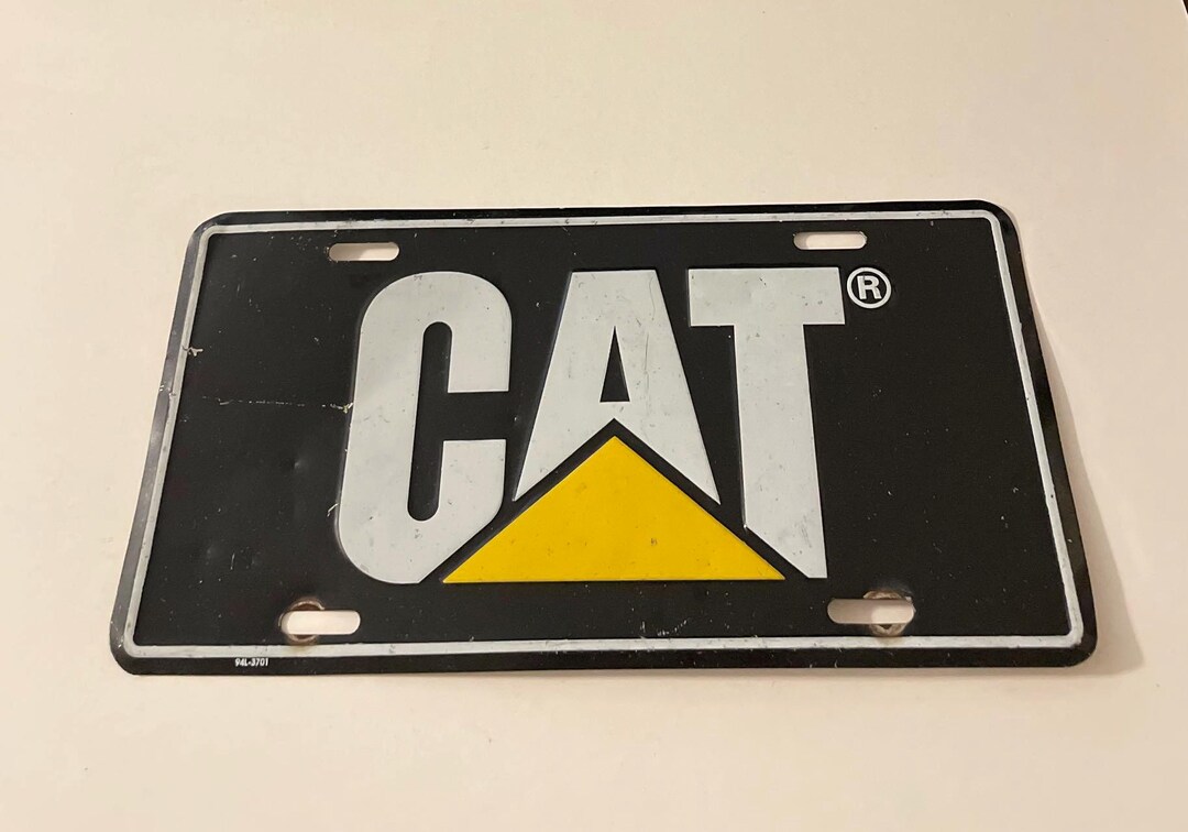 CAT Booster License Plate Caterpillar Heavy Equipment Bulldozer Earth ...