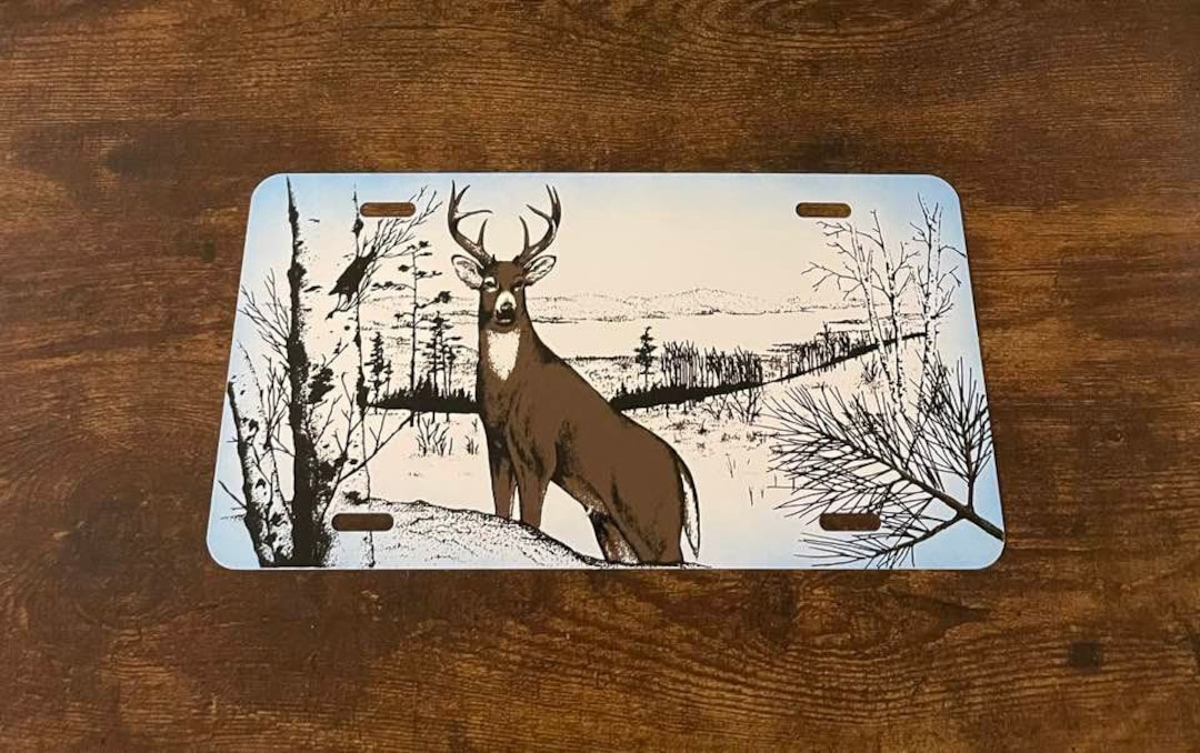 Whitetail Deer Novelty License Plate Snow Mountains Hunter Hunting - Etsy