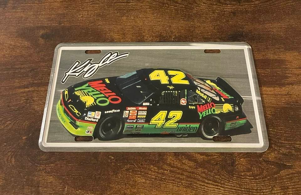 Kyle Nascar Booster License Plate Number 42 Mello Yello Car Grand Prix ...