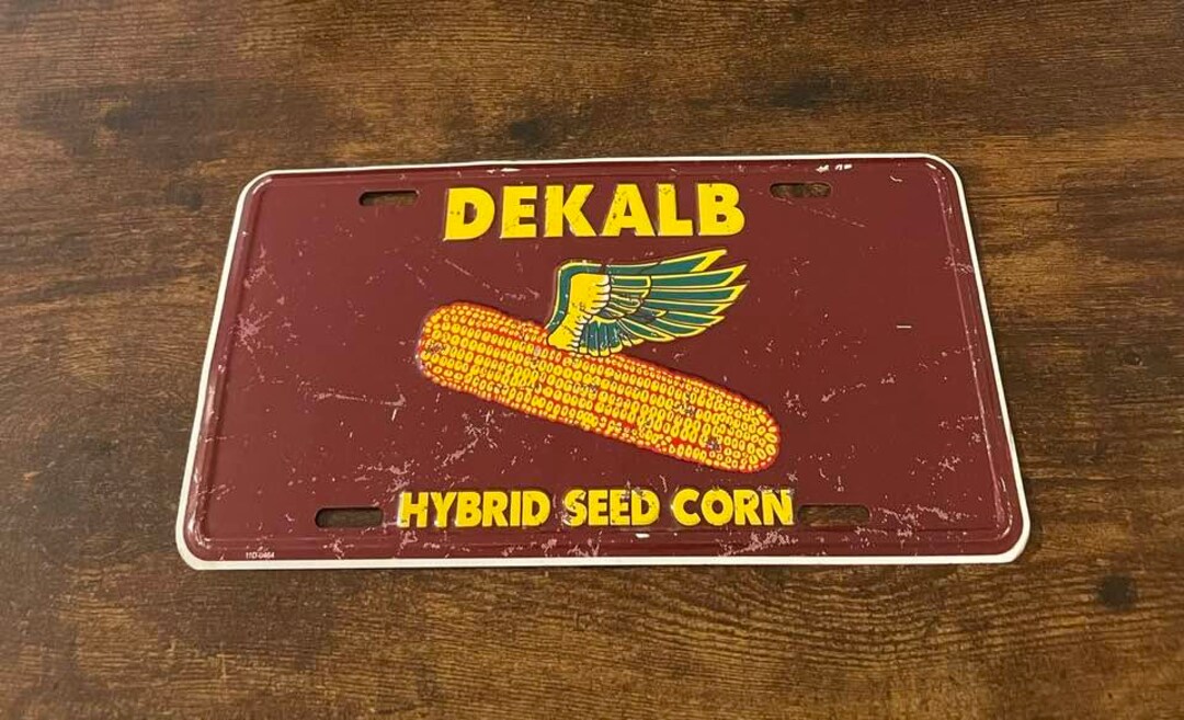 Dekalb Hybrid Seed Corn Booster License Plate Farm Farmer Farming Maize ...