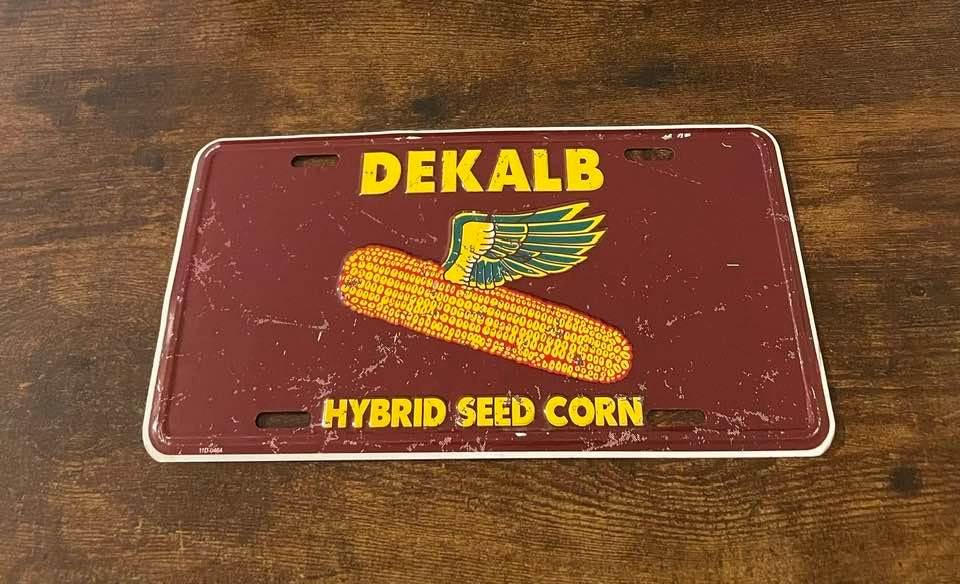 Dekalb Hybrid Seed Corn Booster License Plate Farm Farmer Farming Maize ...