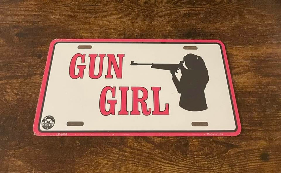 Gun Girl Booster License Plate Competitive Shooter Target Shooting ...