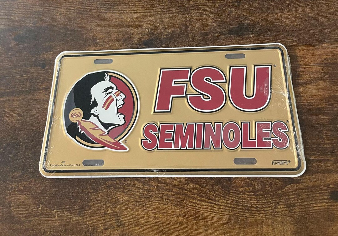 Florida State University Seminoles Booster License Plate FSU ...