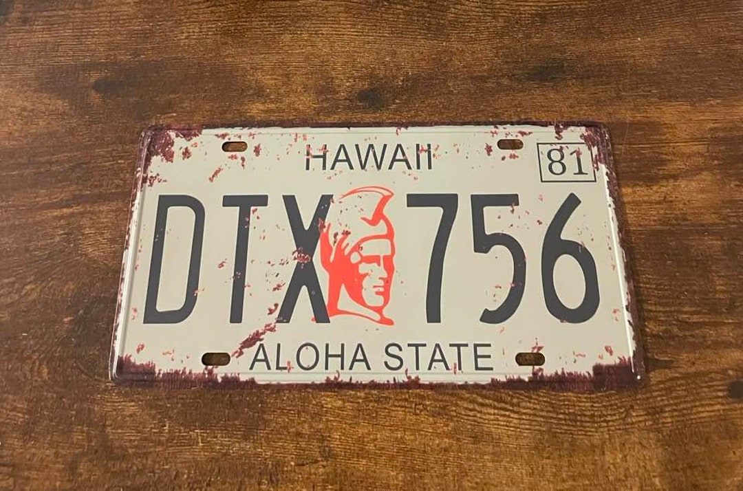 Hawaii Novelty License Plate Movie Prop Aloha State DTX 756 Faux ...
