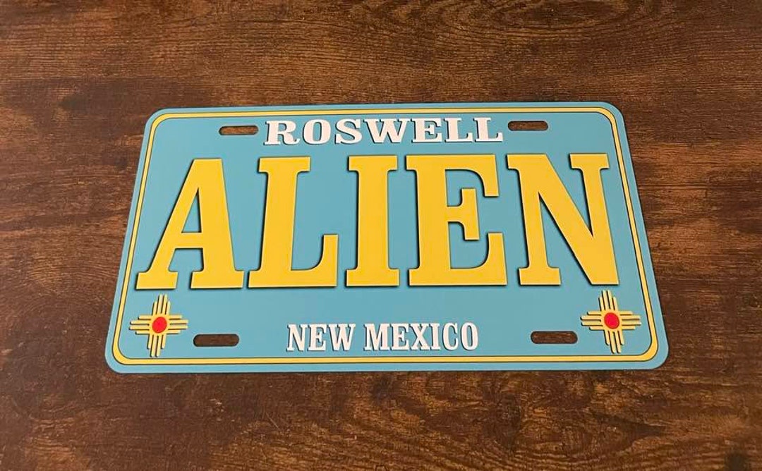 Alien Booster License Plate Roswell New Mexico UFO Crash Site Ufology ...
