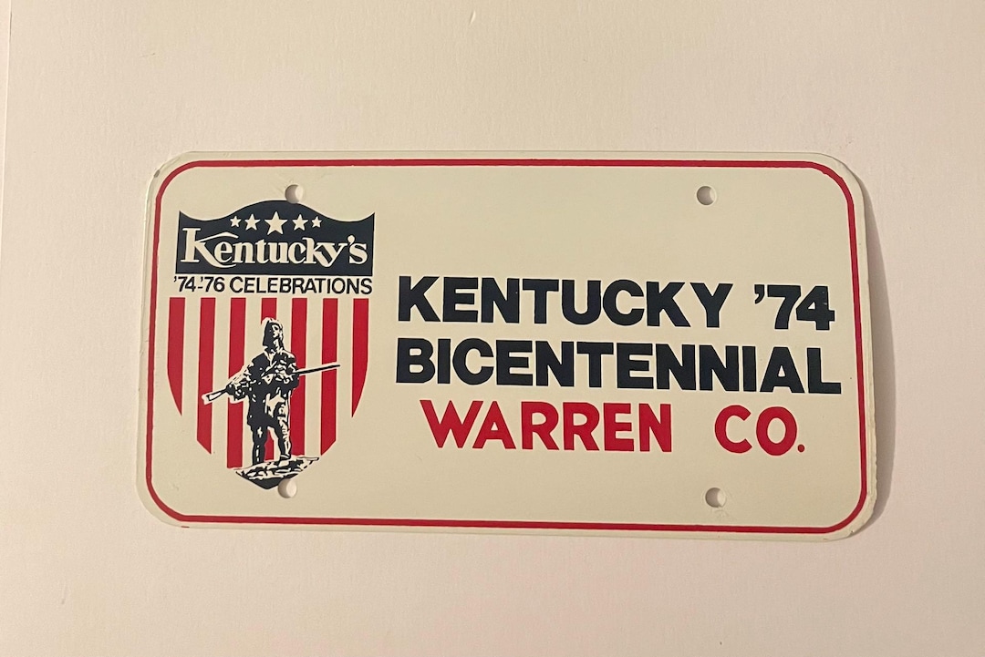 1974 1975 1976 Warren County Kentucky Booster License Plate ...
