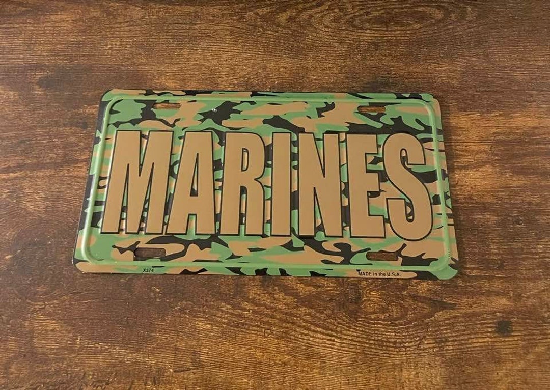 USMC Marines Booster License Plate Camo - Etsy