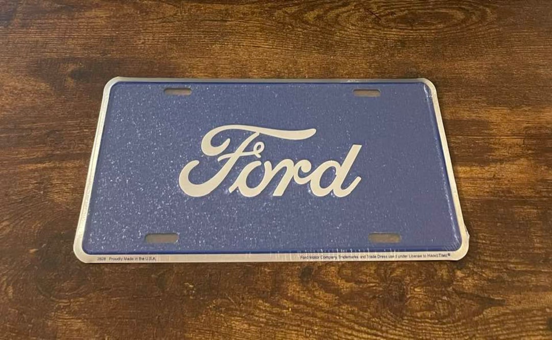 Vintage Ford Style Booster License Plate Mustang F150 F250 F350 Model A ...
