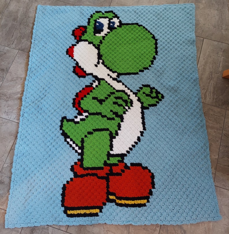 Yoshi Crochet Blanket PATTERN ONLY - Etsy