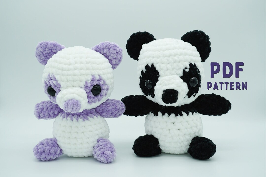 Panda Crochet Pattern PDF Cute Panda Plushie for Crochet Business or ...