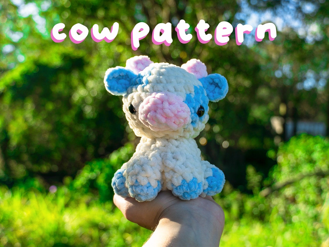 Cow Crochet Pattern Plush Crochet Cow Amigurumi Pattern Sitting Cow - Etsy