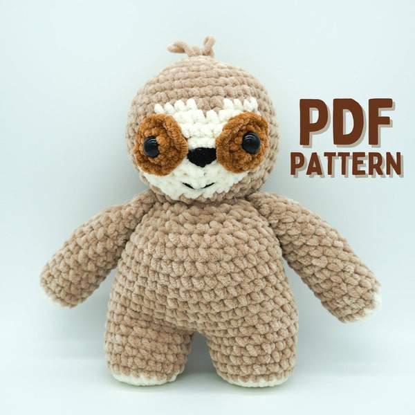 Crochet Plushie Sloth Pattern - Etsy
