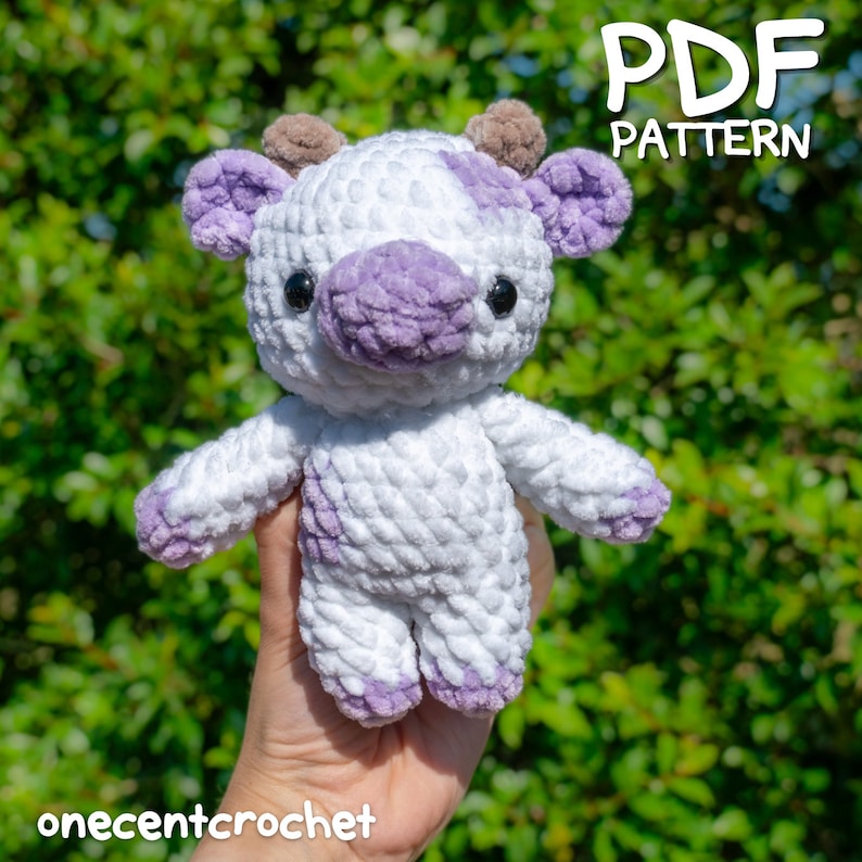 Patrón de Vaca a Crochet - Patrón de Ganchillo Amigurumi Vaca - Etsy México