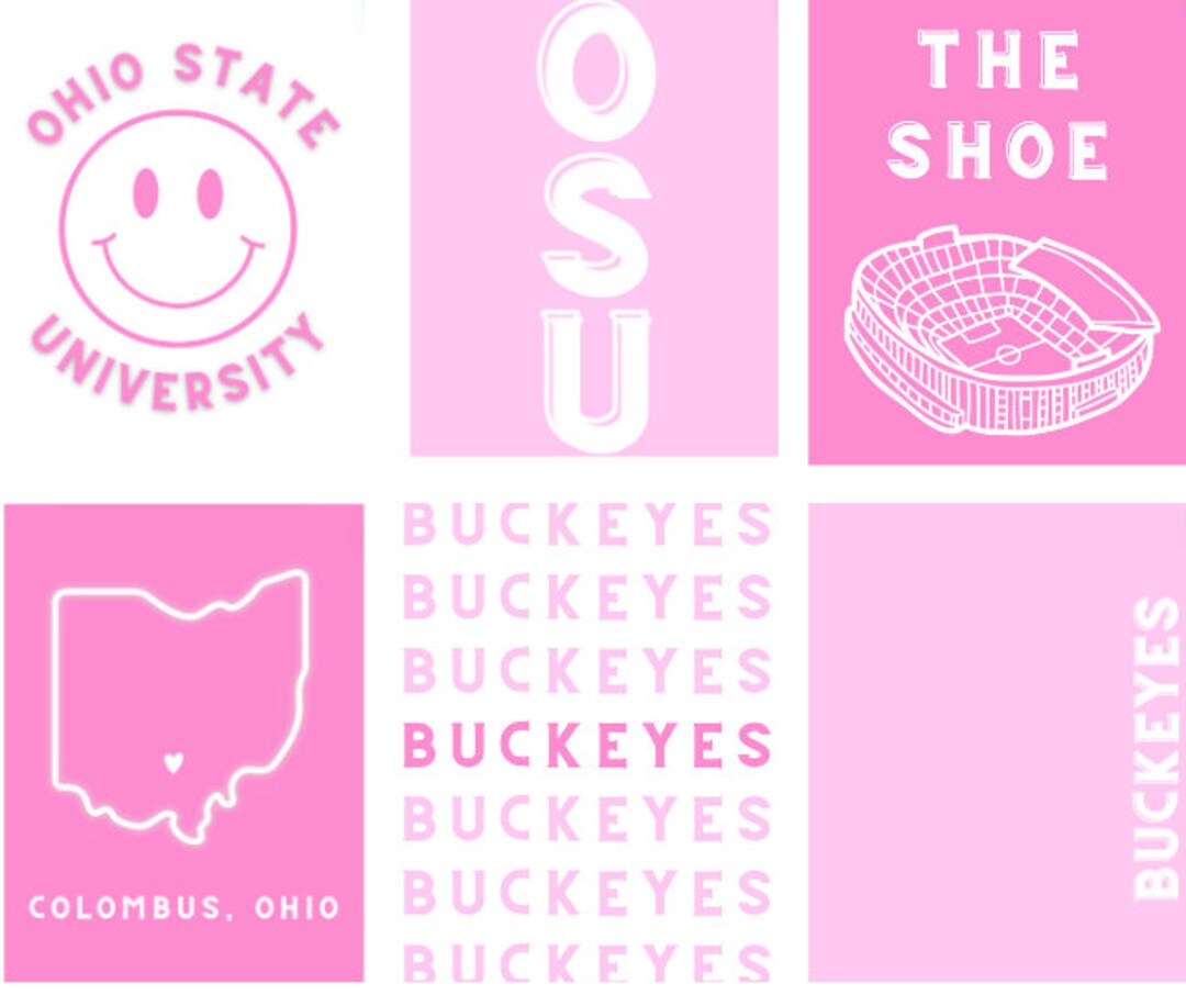 Ohio State Poster Pink - Etsy