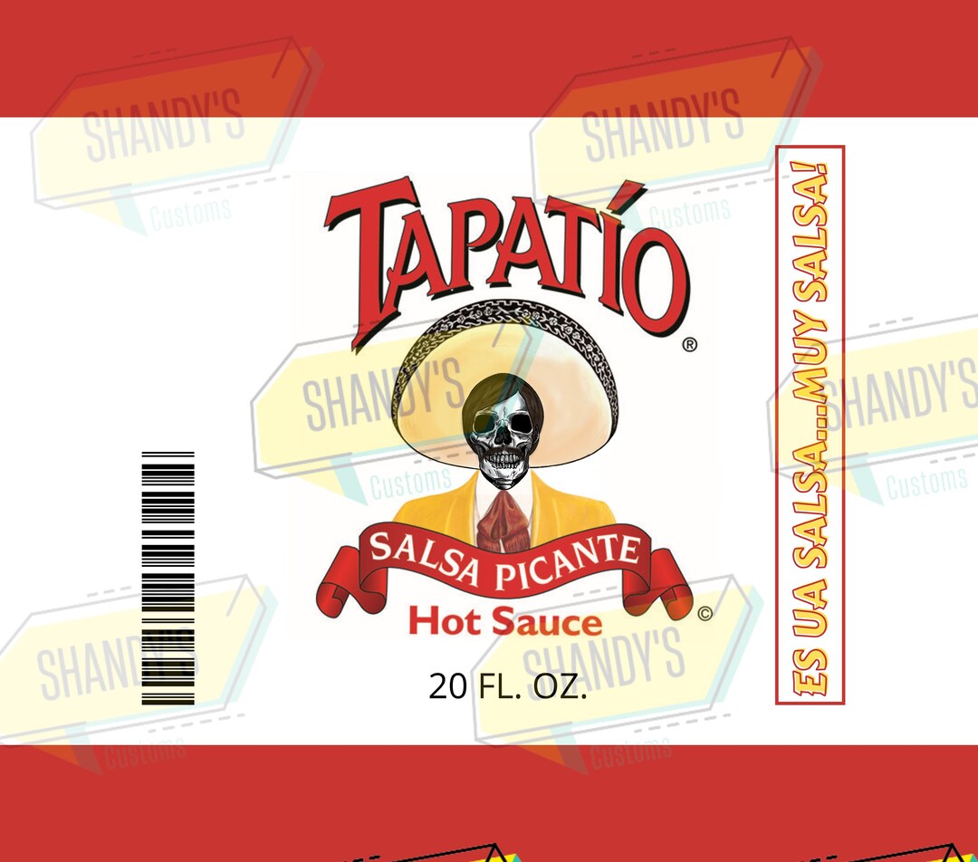 Hot Sauce/ Funny Tumbler/ Tapatío Skull Png Wrap - Etsy