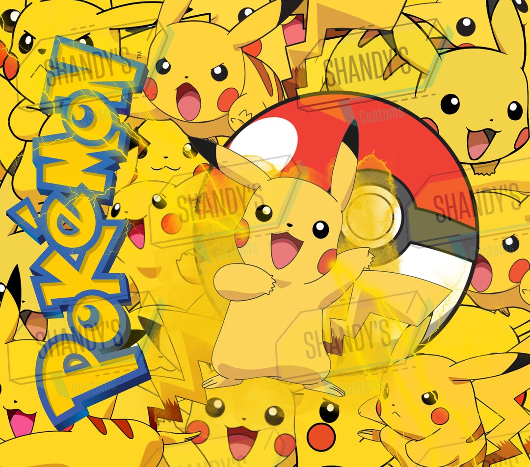 Pokémon Pikachu 20oz Tumbler Png Wrap - Etsy