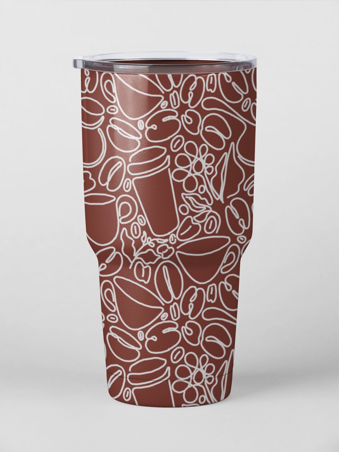 Coffee Cups and Beans Full Wrap Design Laser Files for Tumblers ...