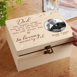 Custom Memorial Keepsake Box, Family Loss Sympathy Gift, Mom/ Dad Loss ...