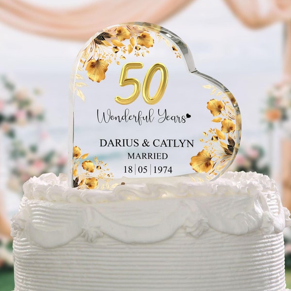 50th Anniversary Cake Topper - Etsy