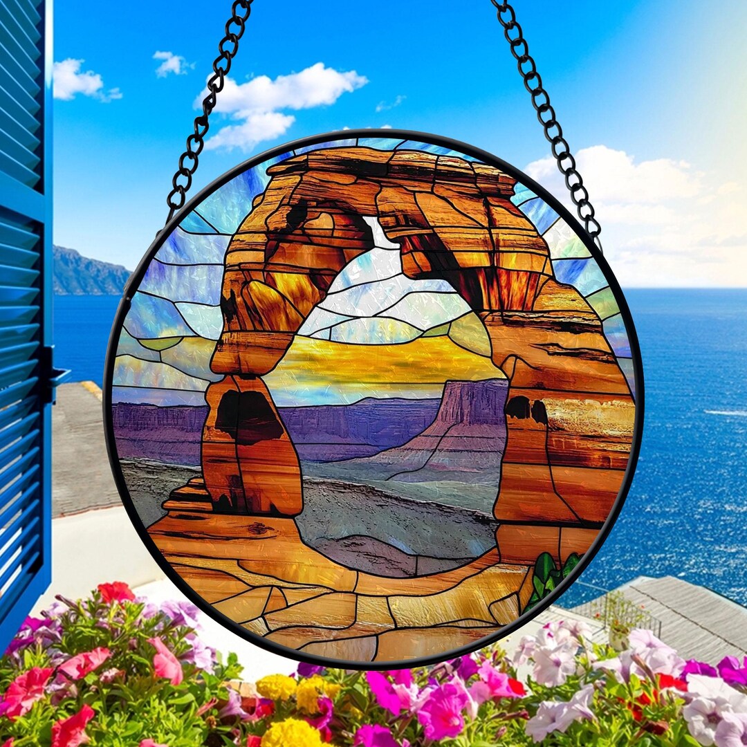 Utah’s Arches National Park Faux Stained Glass, Delicate Arch Faux ...