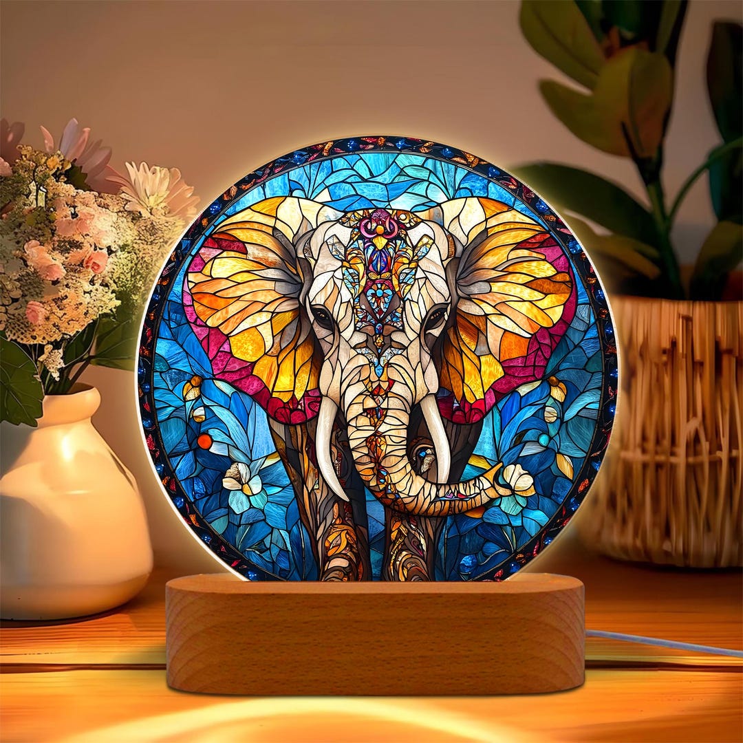 Elephant Led Light, Elephant Lamp Decor, Elephant Lovers Night Light ...