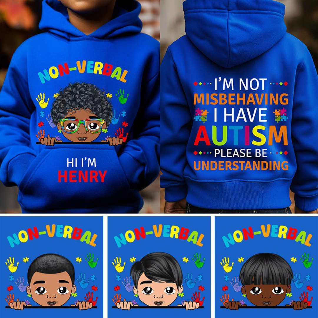 Personalized Autism Hoodie for Kids, Hoodie for Autistic Boys, Autistic ...