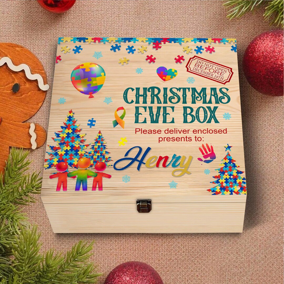 Custom Autism Puzzle Piece Keepsake Box, Love Needs No Words ...