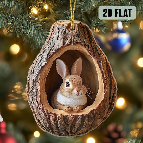 Rabbit Ornament - Etsy