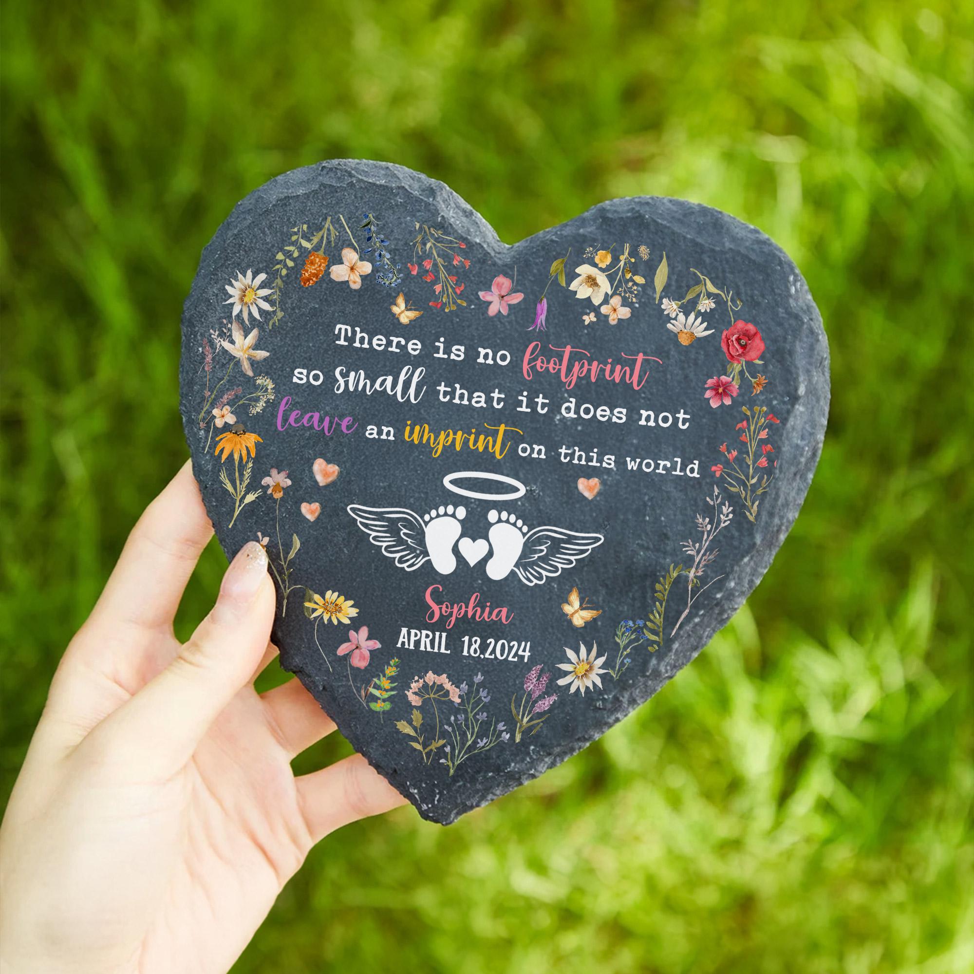 Custom Baby Memorial Stone for Indoor, Outdoor, Angel Baby Memorial ...