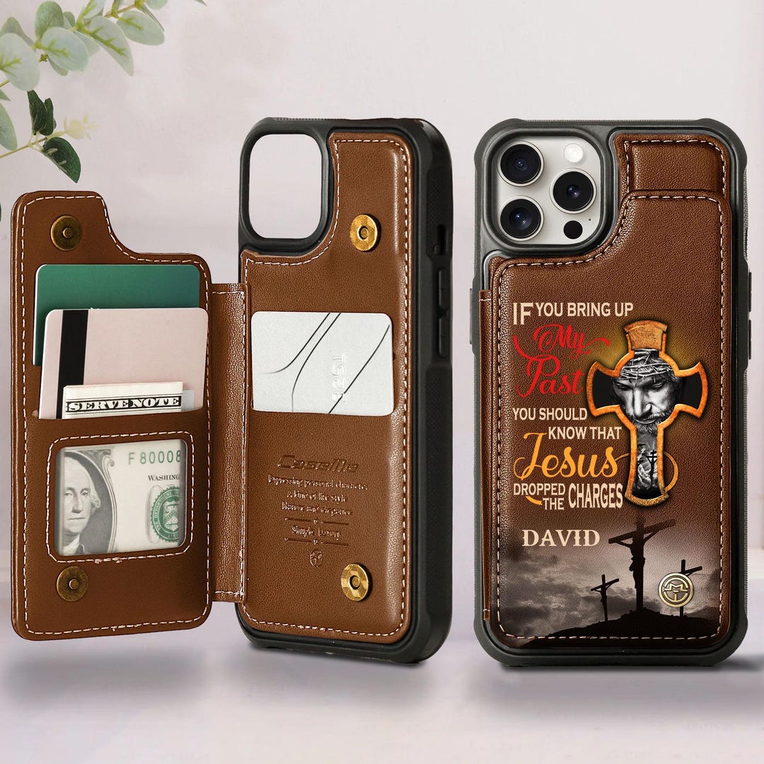 Personalized Jesus Christian Leather Flip Wallet Phone Case, Jesus is ...