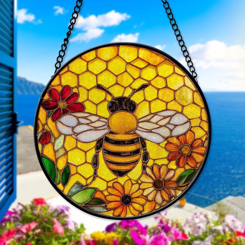 Stained Glass Bee - Etsy