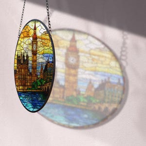 Big Ben London Glass Suncatcher, Big Ben Window Hanger, Travel Lovers ...