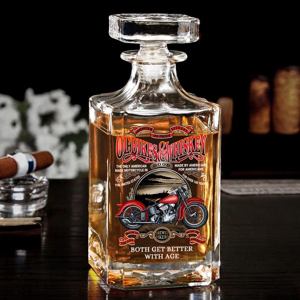 Harley Davidson Whiskey Motorcycle Bottle - Etsy